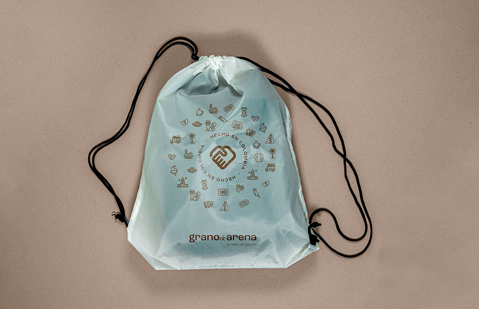 Tula de espalda semi impermeable | Regalo personalizado | Grano de Arena